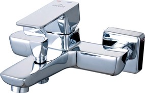 Invena Nyks, nástěnná vanová baterie bez sprchové sady, chrom lesklý, INV-BW-28-001-S