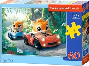 CASTORLAND Puzzle Tygří závod / 60 dílků / rozměr 32x23 cm