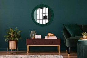 Kulaté zrcadlo s dekorem Zelená luxusní šablona fi 70 cm