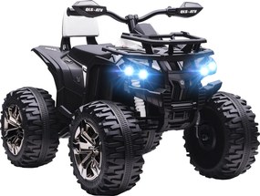 HOMCOM Elektrické dětské čtyřkolky, 3-8 km/h, 45 min provozní doba, LED světlomety, hudební přehrávač s USB, pro děti 3 až 5 let