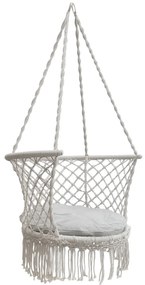 Creative Corner Zahradní houpačka Čapí hnízdo s opěradlem šedá 80 cm 150 kg