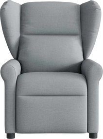 Elektrické masážní polohovací křeslo světle šedé textil 3303364
