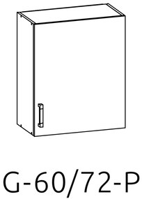 G-60/72 P (L) horní skříňka kuchyně Edan Barva korpusu skříněk: Bílá alpská, Zvolte barvu dvířek: Bílá canadian