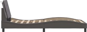 Rám postele bez matrace Zadar šedý 100x200 cm umělá kůže 3208166