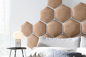 Eka Čalouněný panel Hexagon Trinity 40,5 cm x 35,3 cm - Béžová 2304