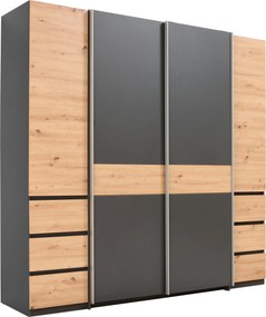 XXXLutz ŠATNÍ SKŘÍŇ, barvy grafitu, dub artisan, 215/211/60 cm Carryhome - Šatní skříně - 002427000404