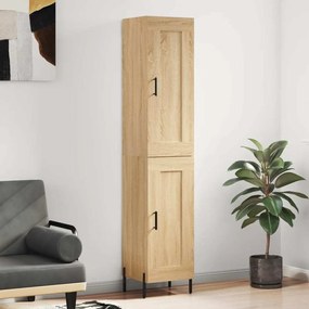 vidaXL Skříň highboard 34,5 x 34 x 180 cm kompozitní dřevo [3200461] Barva: bílá s vysokým leskem