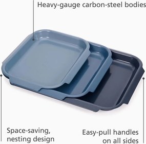 Plechy v sadě 3 ks 41x30 cm Nest™ Bake – Joseph Joseph