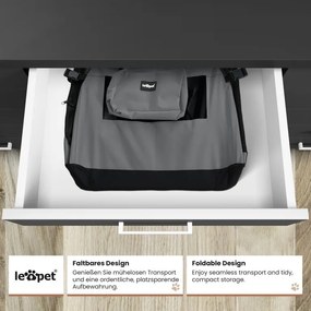 Leopet Přepravní box pro psy S 49,5 x 34,5 x 35 cm antracit