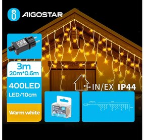 Aigostar - LED Venkovní vánoční řetěz 400xLED/8 funkcí 23x0,6m IP44 teplá bílá
