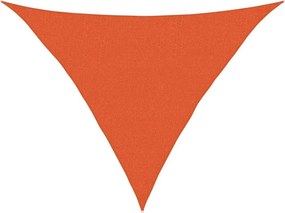 Stínicí plachta 160 g/m² trojúhelník oranžová 2,5x2,5x3,5m HDPE 311691