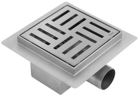 Rea, Odtokový žlab REA CROSS 120x120 Nickel Brush, REA-G6200