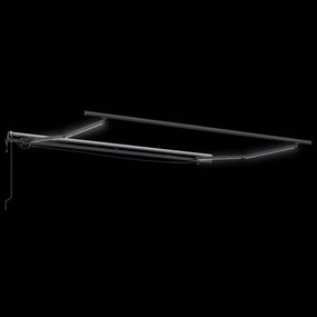 Automatická zatahovací markýza s LED antracit a bílá 300x250 cm 3310226