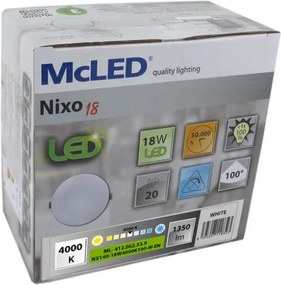 LED podhledové svítidlo McLED NIXO 18W 4000K neutrální bílá ML-412.062.33.0