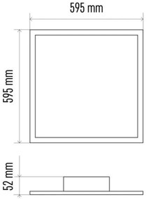 LED Stmívatelné stropní svítidlo LED/40W/230V + DO čtverec 2700K-6000K