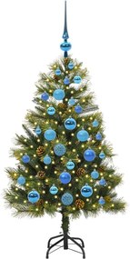 Umělý sklopný vánoční stromeček s kužely Zelená 120 cm 3395078