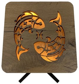 Li-Go Znamení "Ryby" lampa 19x19cm provedení povrchu: dub světlý