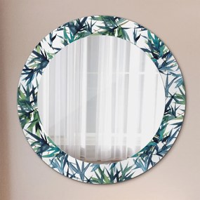 Kulaté dekorativní zrcadlo Modré palmy fi 60 cm