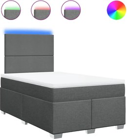 Box spring postel s matrací tmavě šedá 120x190 cm textil 3292721