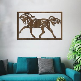 dřevo života Dřevěný obraz Kůň Rozměry (cm): 40x24, Barevný vzor: Ořech