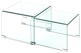 Skleněné konferenční stolky v sadě 2 ks 44.5x49 cm Cristal – Tomasucci