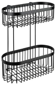 Černý nástěnný košík Wenko Classic Plus 2 Tier