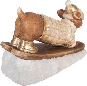 Dekorace jezevčík v lyžařském obleku Dachshund - 50*23*29 cm