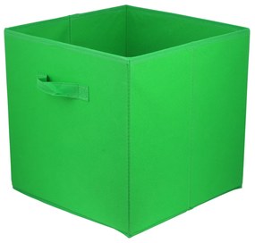 DOMINO - Úložný box textilní LAVITA zelený 31x31x31