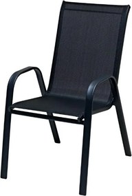 TRENDIE Zahradní židle sada 6ks černé