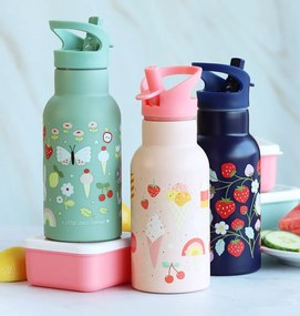 A Little Lovely Company - nerezová láhev na pití, 350 ml  - radost