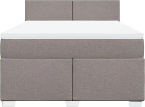 Box spring postel s matrací taupe 140x200 cm textil 3285908