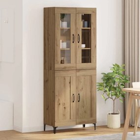 Vysoký bufet Artisanový dub 69,5 x 34 x 180 cm Kompozitní dřevo 3403581