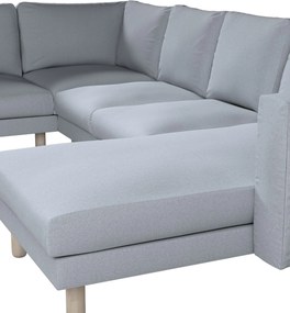 Potah na pohovku IKEA Norsborg rohová, 5-místná se šezlongem barva modrá látka pletený vzor