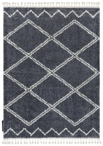 Dywany Łuszczów, Kusový koberec Berber Asila B5970 grey and white, 160x220, šedá, obývací pokoj