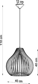 Sollux Lighting Závěsné svítidlo APRILLA dřevo