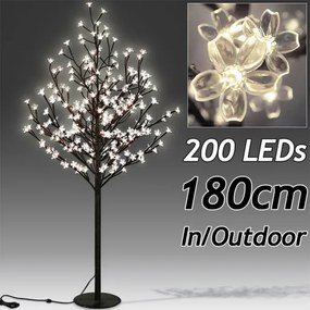 Svítící stromek třešňový květ  s 200LEDs, 180 cm délka V / venkovní provoz