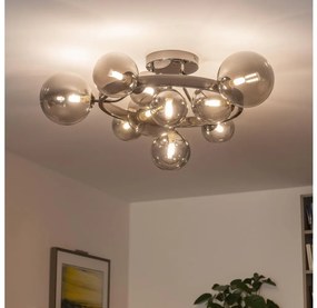Brilagi - LED Přisazený lustr MILLA 10xG9/3W/230V černý chrom/kouřová
