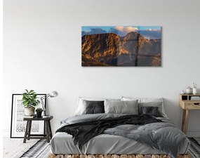 akrylový obraz Horské slunce 125x50 cm