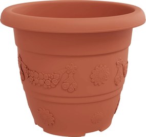 Květináče 6 ks Cihlově červená Ø 30 x 25 cm Plast 3403272