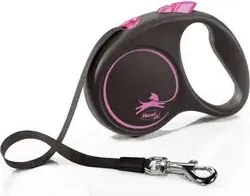 Flexi Black Design S 5m/15kg růžová / Vodítko