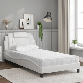 Postel Viana s matrací bílá 100 x 200 cm umělá kůže 3208776