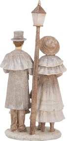 Béžová vánoční dekorace sbor Christmas Choir - 15*11*30 cm
