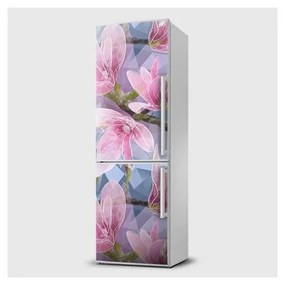 E-shop24, Pi51SL933, Rozměr 65x180 cm, Fototapeta samolepící na lednice - Kytky růžové