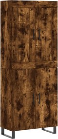 Skříň highboard kouřový dub 69,5 x 34 x 180 cm kompozitní dřevo 3199582