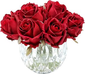Côte Noire Luxury Round Bouquet kytice 13 parfémovaných růží Carmine Red