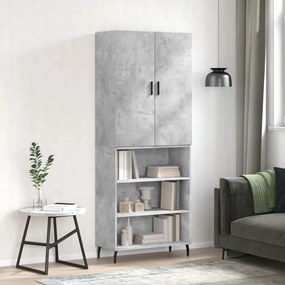 Skříň highboard betonově šedá 69,5x34x180 cm kompozitní dřevo,  3196087