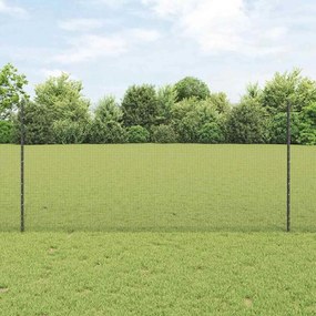 Svařovaná drátěná plotovina s tyčkami 10 x 1,2 m Šedá Síťovina 3336567