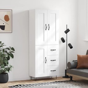 Skříň highboard bílá 69,5 x 34 x 180 cm kompozitní dřevo 3200033