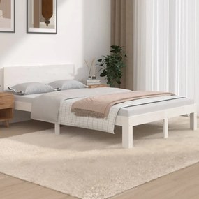 Rám postele bílý masivní borovice 120 x 190 cm Small Double,  810466