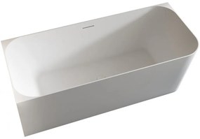 CERANO - Volně stojící akrylátová vana Brilante, levá - bílá lesklá - 170x75 cm